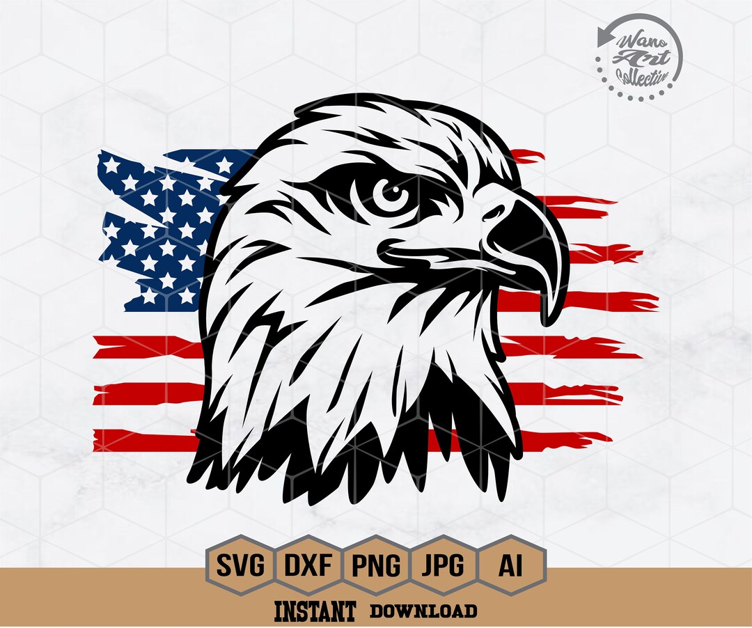 American Flag Eagle Svg Patriotic Eagle Svg American Eagle Svg ...