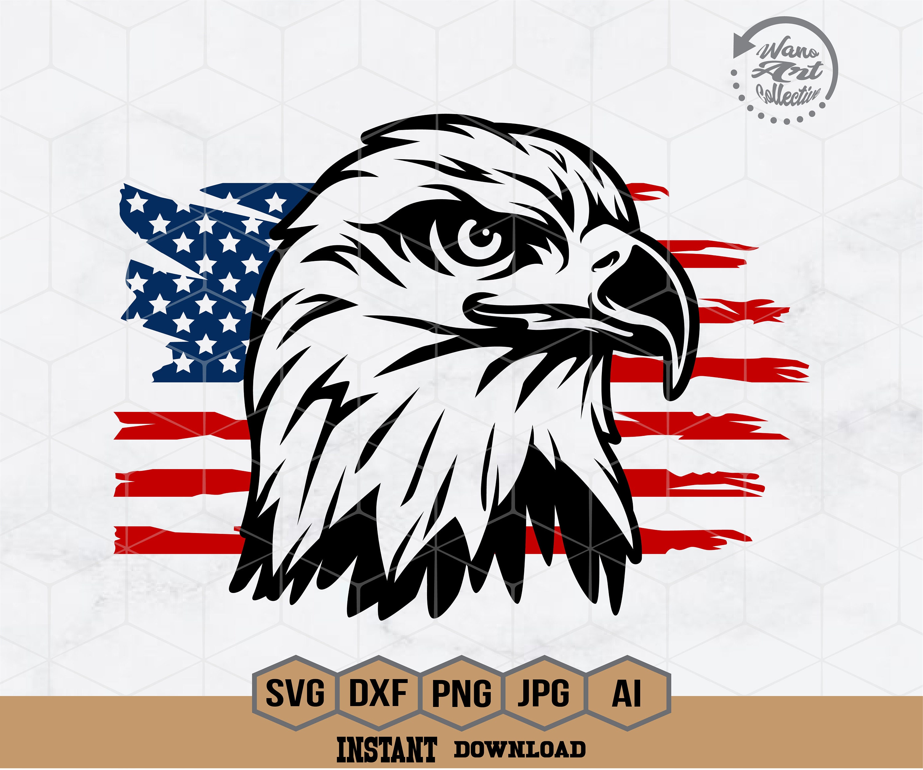 American Flag Eagle Svg Patriotic Eagle Svg American Eagle Svg ...