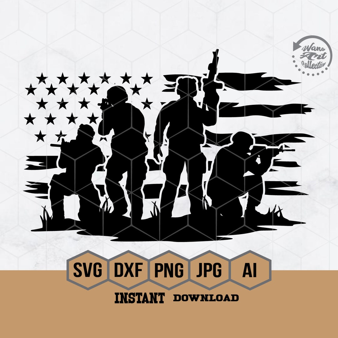 US Veteran Svg, Us Soldier Svg, US Military Svg, Military Scene Svg ...