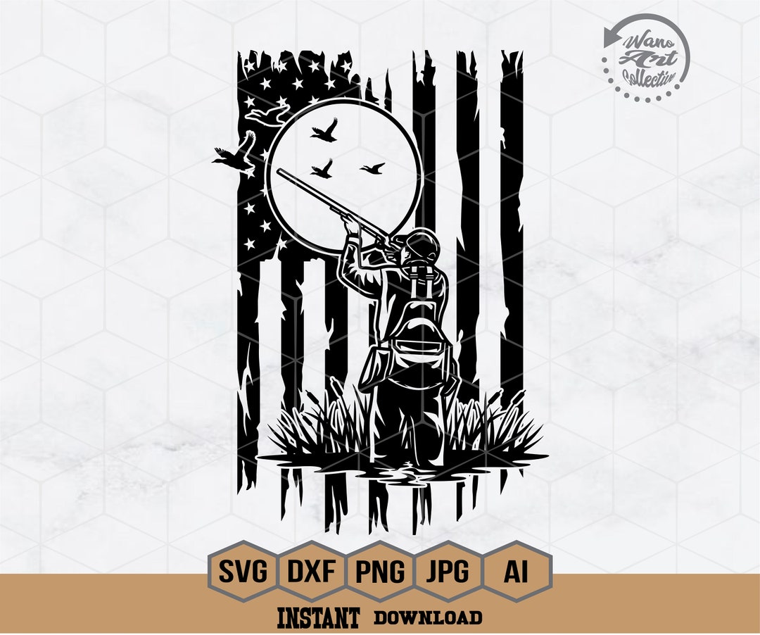 US Duck Hunting Svg | Duck Hunt Svg | Hunting Man Svg | Hunter Svg ...