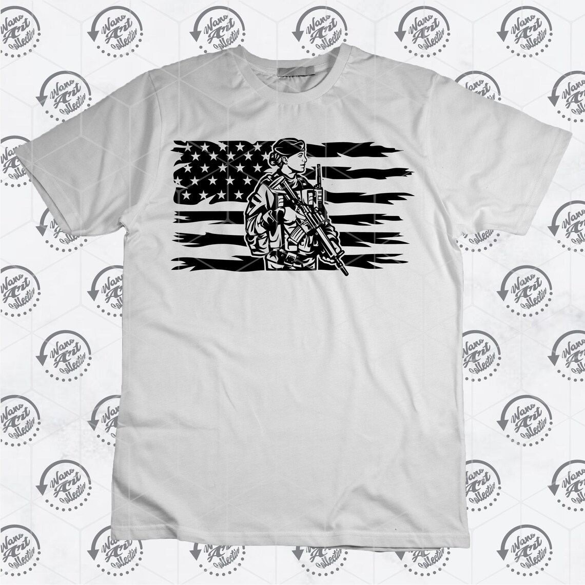 US Female Soldier Svg Female American Soldier Svg US Military Svg Mom ...