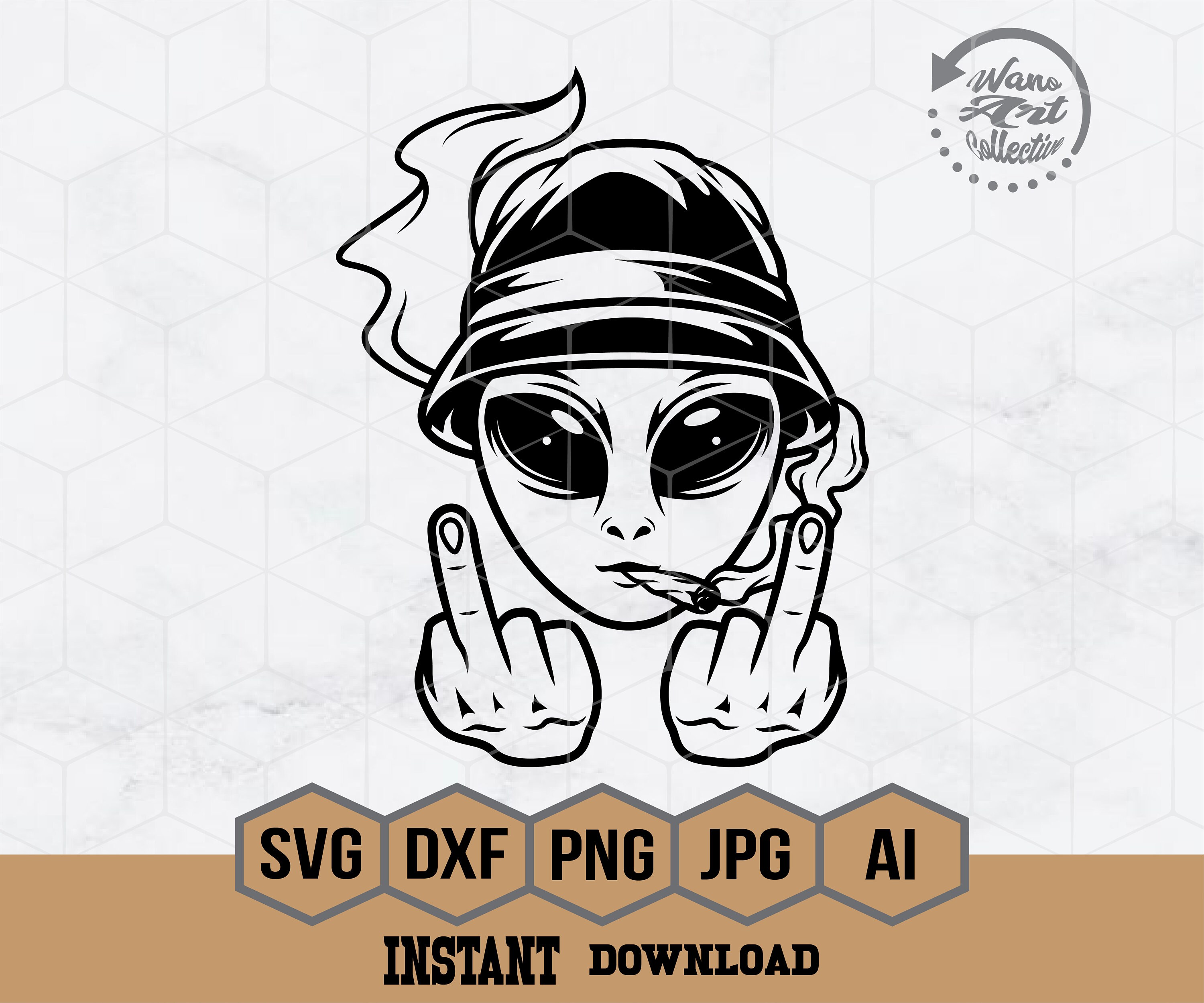Alien Smoking Joint Svg Alien Fuck You Svg Alien Clipart - Etsy