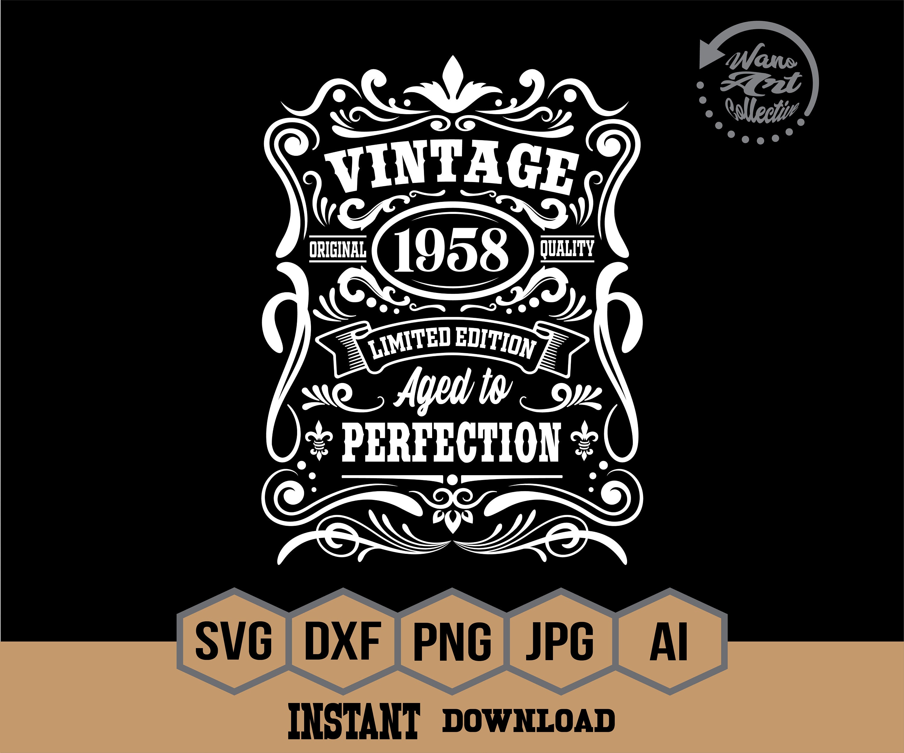65th Birthday Svg 65th Birthday Shirt Vintage 1958 Svg - Etsy