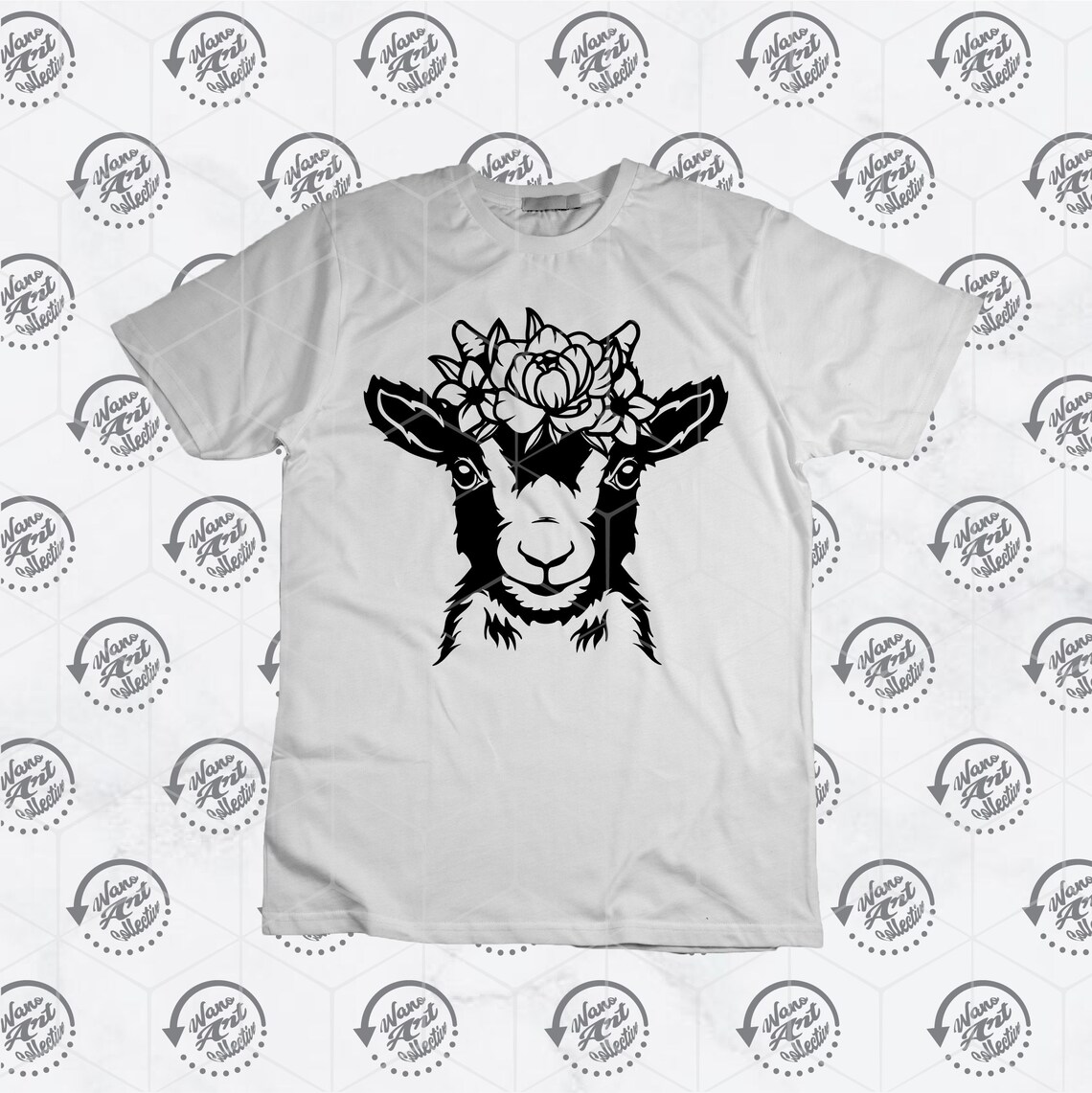 Floral Baby Goat SVG File Cute Goat Svg Baby Farm Goat Svg - Etsy