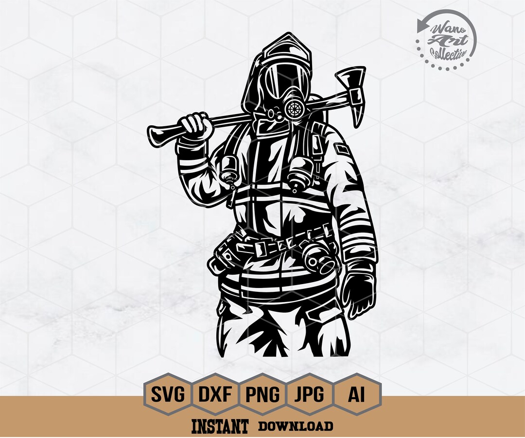 Firefighter Svg | First Responder Svg | Fireman Svg | Rescue Team Svg ...