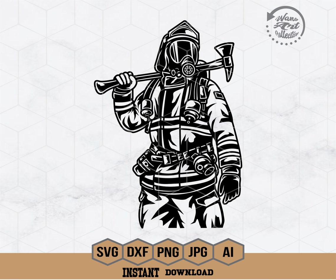 Firefighter Svg First Responder Svg Fireman Svg Rescue Team Svg Fire ...