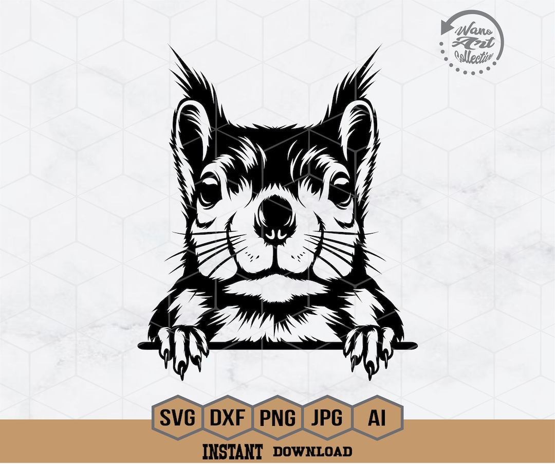 Peeking Squirrel Svg | Squirrel Svg | Cute Squirrel Svg | Baby Squirrel ...