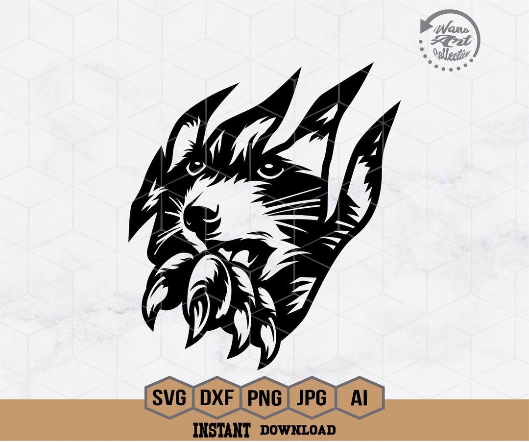 Raccoon Scratch Svg | Claw Scratch Svg | Raccoon Claw Svg | Raccoon ...