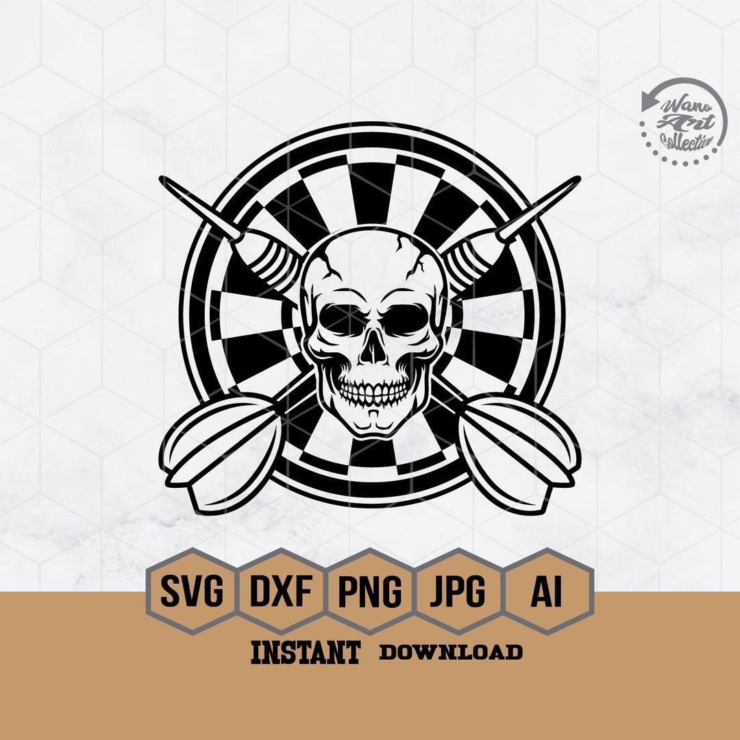 Skull Dartboard Svg, Dart Game Svg, Skull Svg, Dart Target Svg, Darts ...