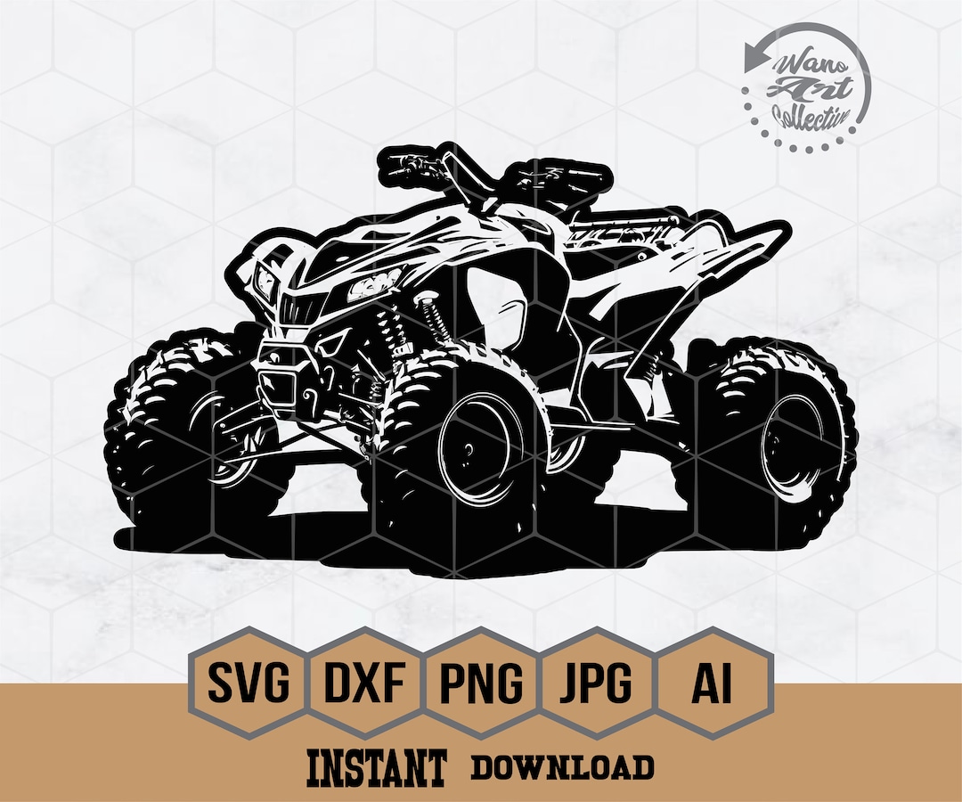 ATV Motor Svg | ATV Svg | 4 Wheeler Svg | Off-road Svg | ATV Clipart ...