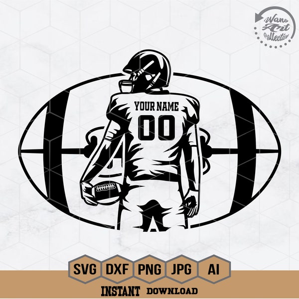 Football Name Svg - Etsy