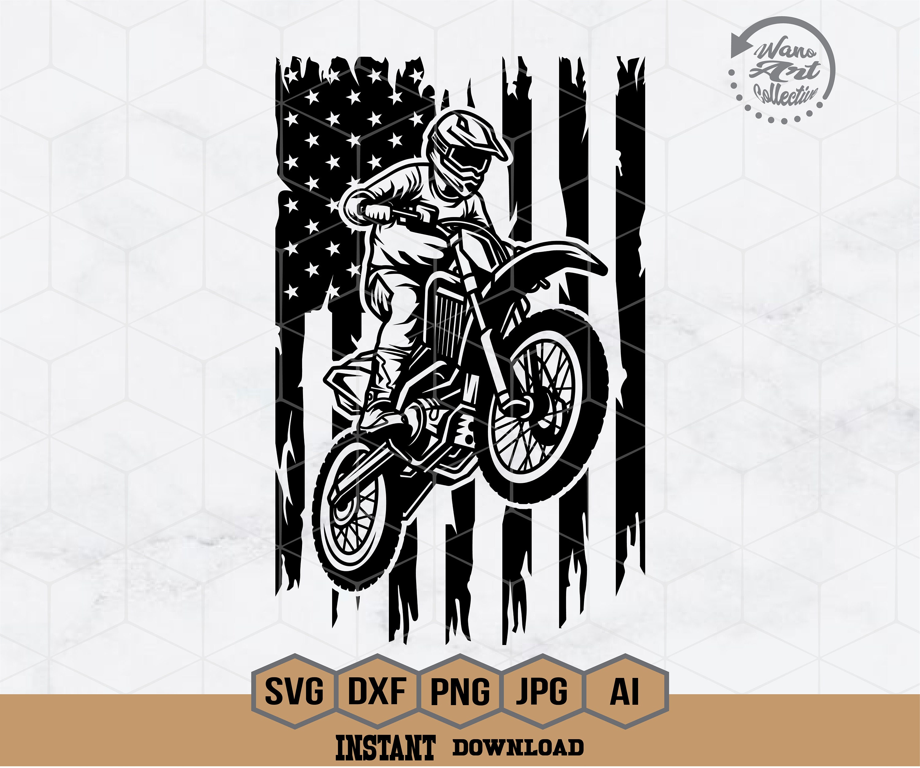US Motocycle Racer Svg Motorcross Svg Dirt Bike Svg Racing Svg Biker ...