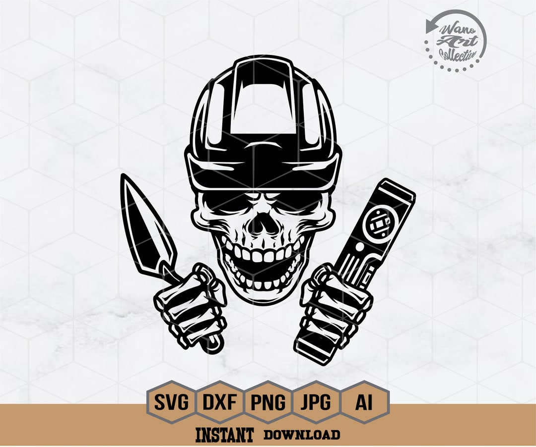 Skull Mason Svg | Skull Carpenter Svg | Repairman Svg | Handyman Svg ...