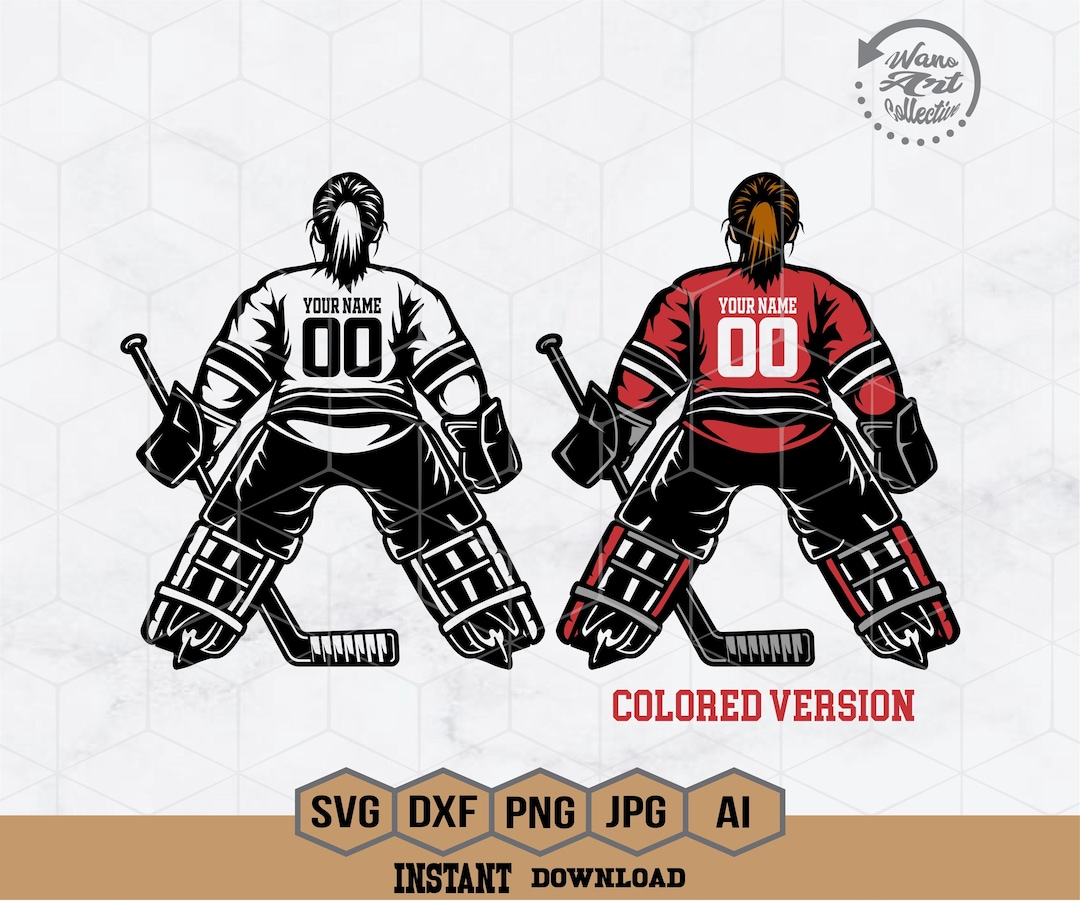 Goalie Girl Svg | Goalie Player Svg | Goalkeeper Svg | Ice Hockey Svg ...