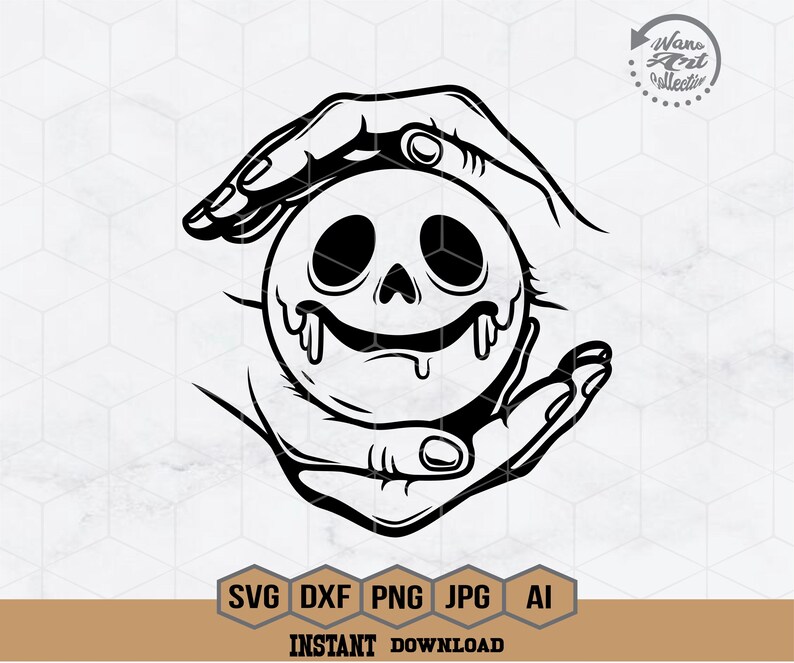 Hands Holding Melting Face Svg | Melting Face Svg | Dripping Svg | Face ...