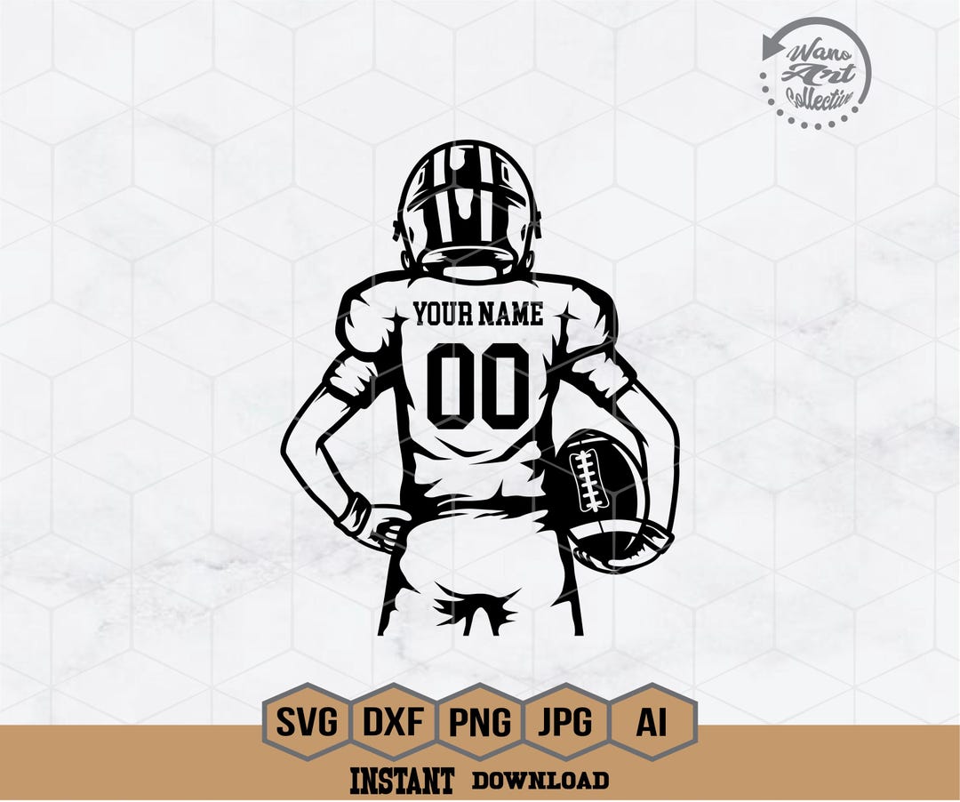 Personalized Name | Football Kid Svg | Football Boy Svg | Football ...