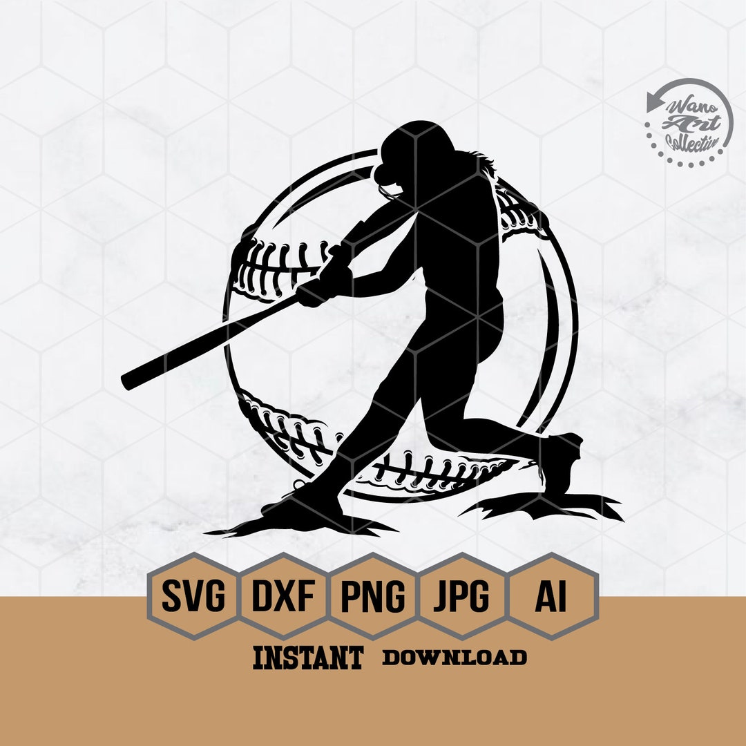 Softball Player Svg File | Softball Mom Svg | Softball Striking Svg ...