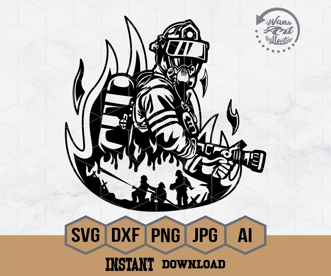 Fire Fighter Svg | Fireman Svg | Firefighter Dad Svg | Rescue Svg ...