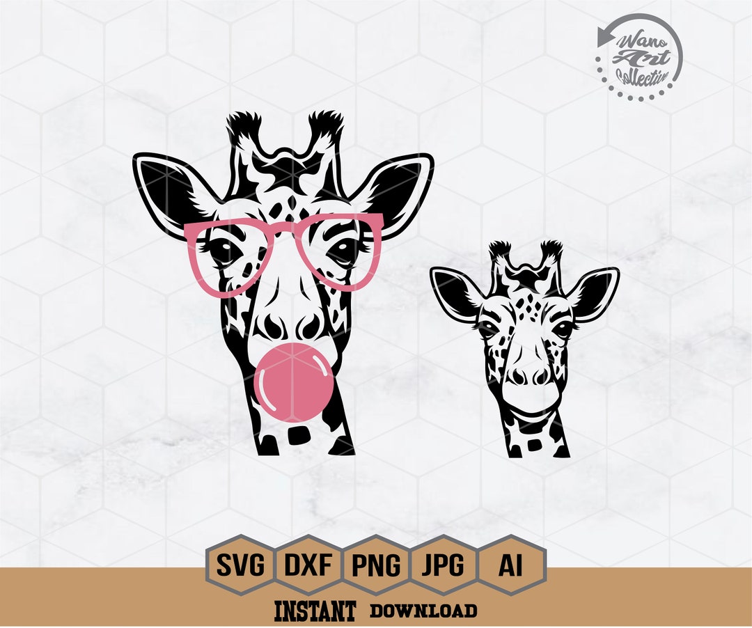 Giraffe With Balloon Svg | Giraffe Svg | Cute Funny Giraffe Face ...