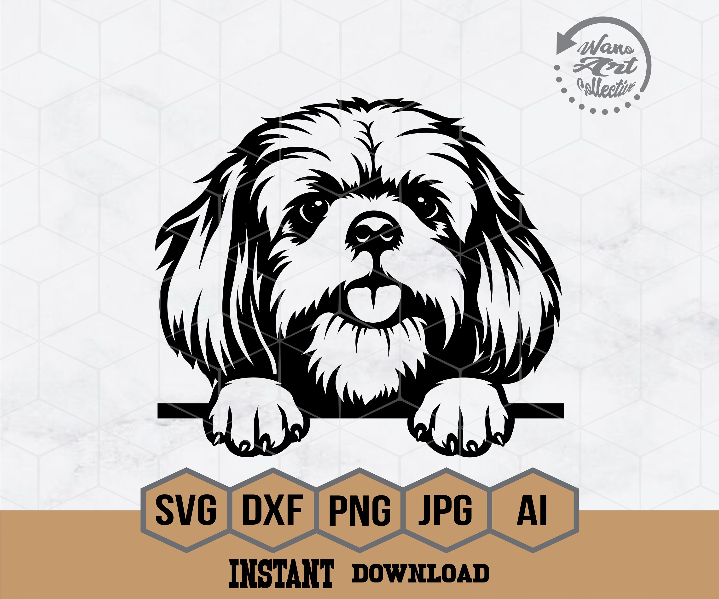 Shih Tzu Svg, Cute Shih Tzu Svg, Shih Tzu Peeking Svg, Dog Peeking ...