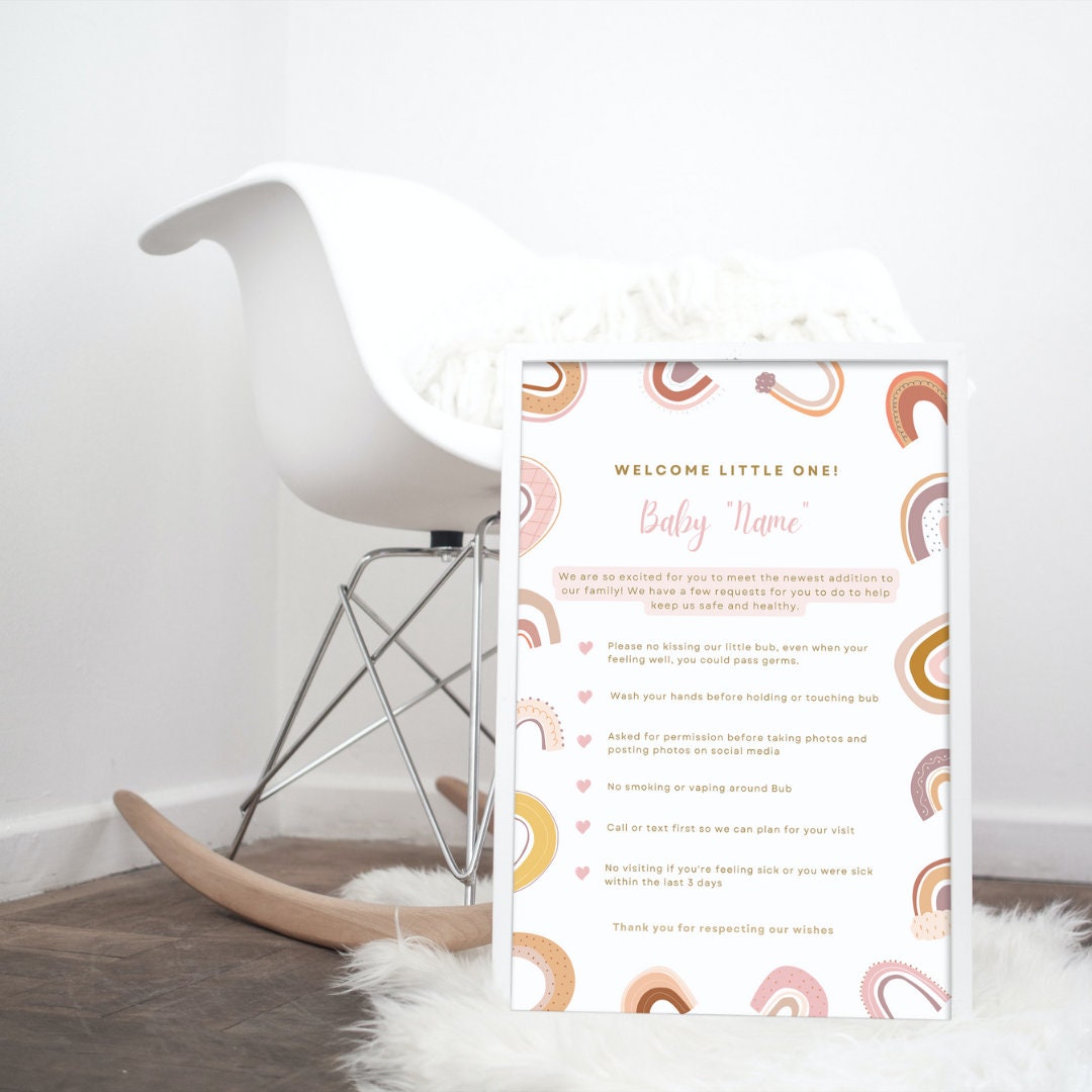 Baby Visit Rules | Baby Rules Social Media Post | Send Baby Rules | New ...