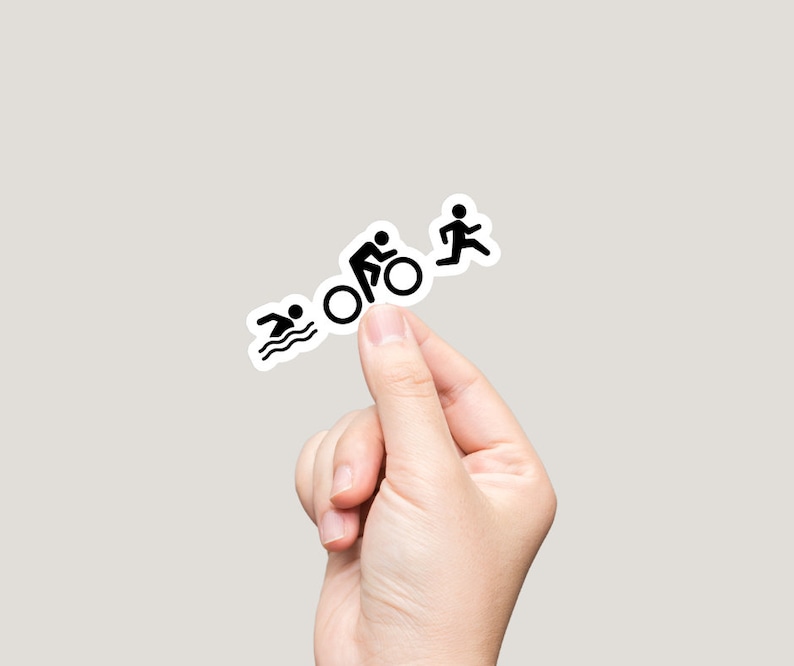 Minimalist Triathlon Sticker - Male or Female - Etsy