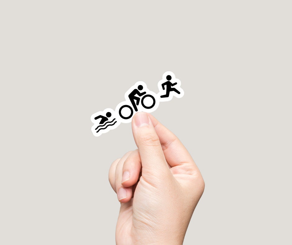 Minimalist Triathlon Sticker - Male or Female - Etsy