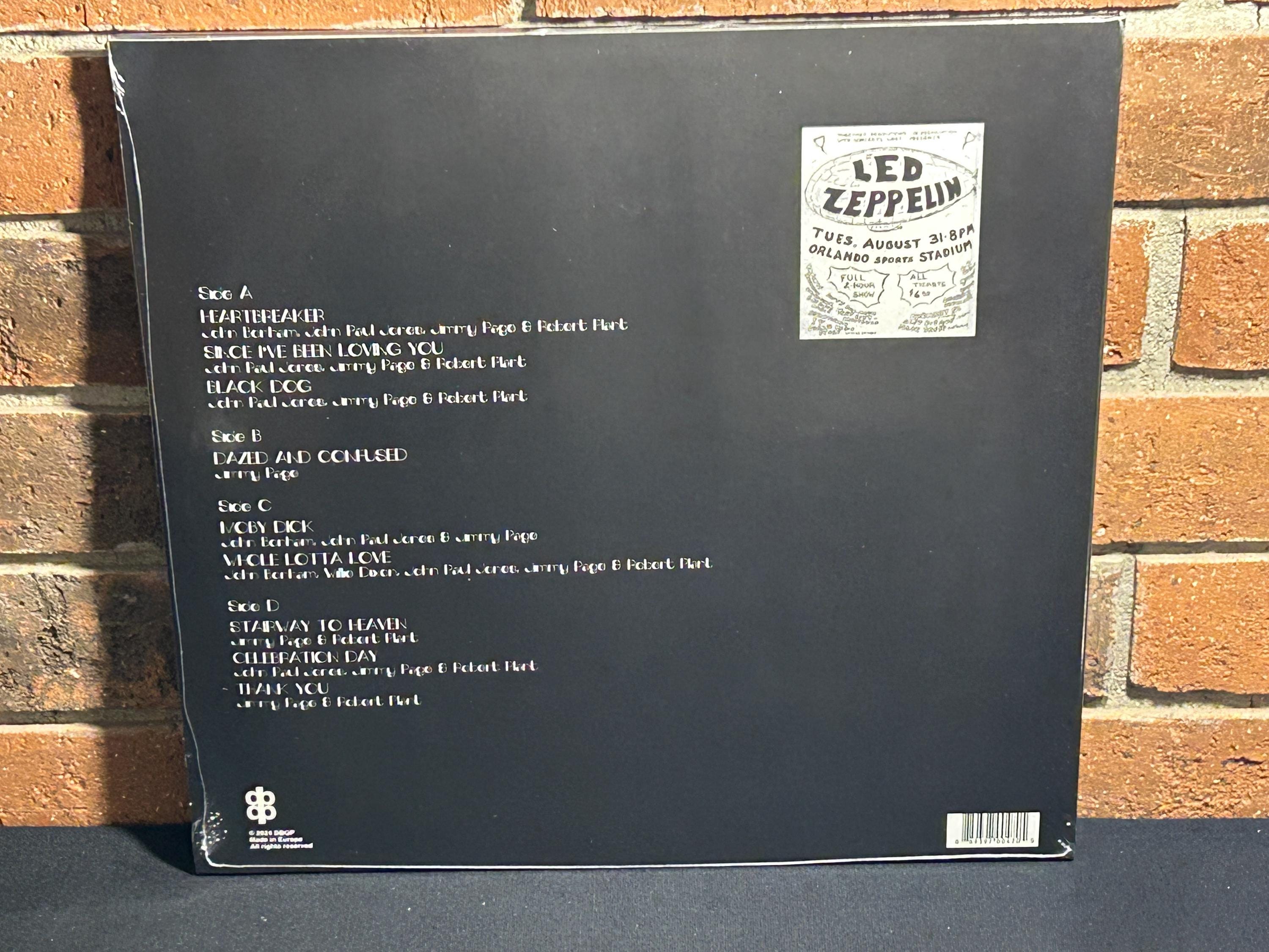 Led Zeppelin – Live at Orlando Stadium 1971, Limited Import 2LP BLACK ...