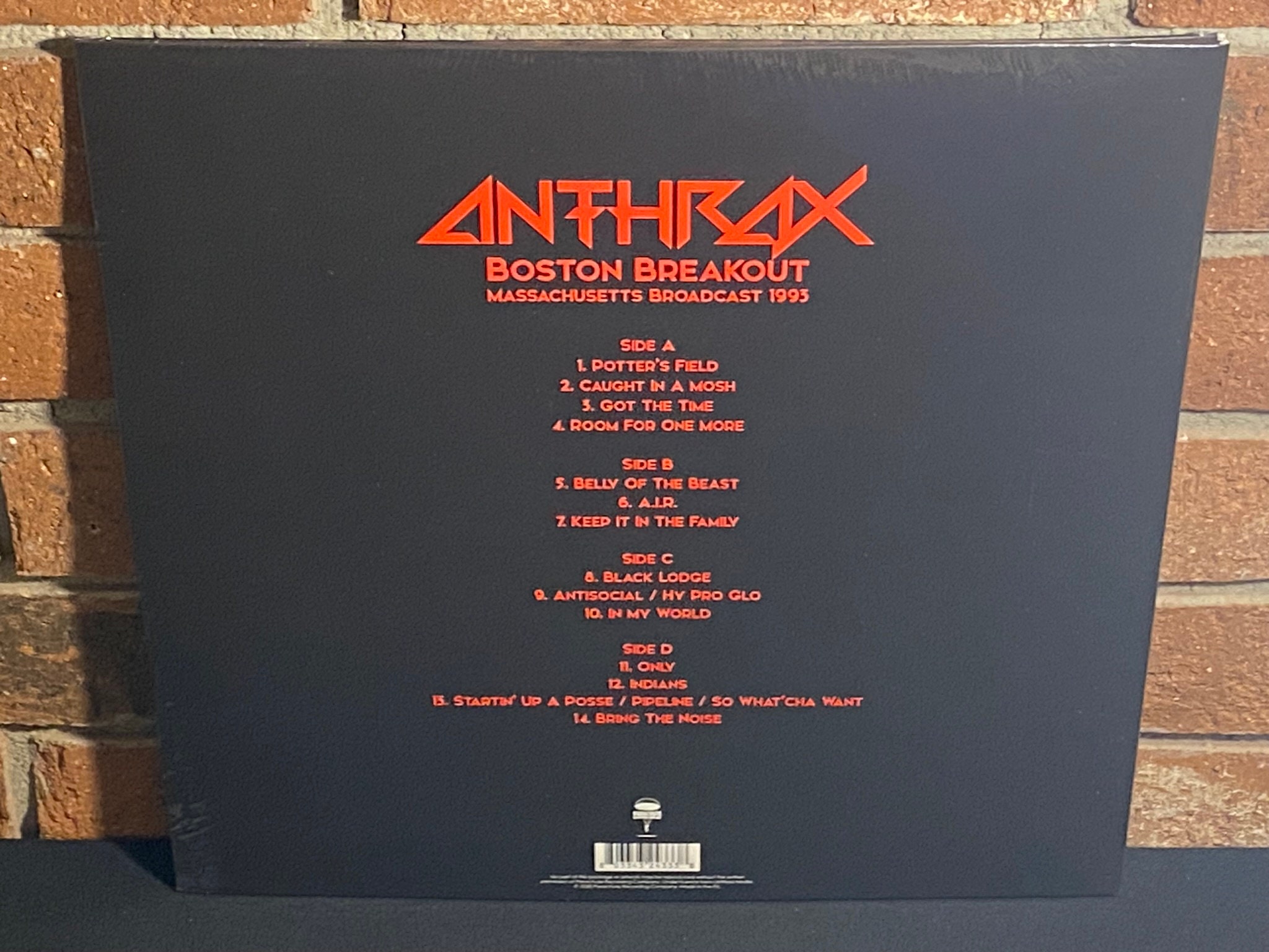 Anthrax – Boston Breakout (massachusetts Broadcast 1993) Ltd Import 2LP ...