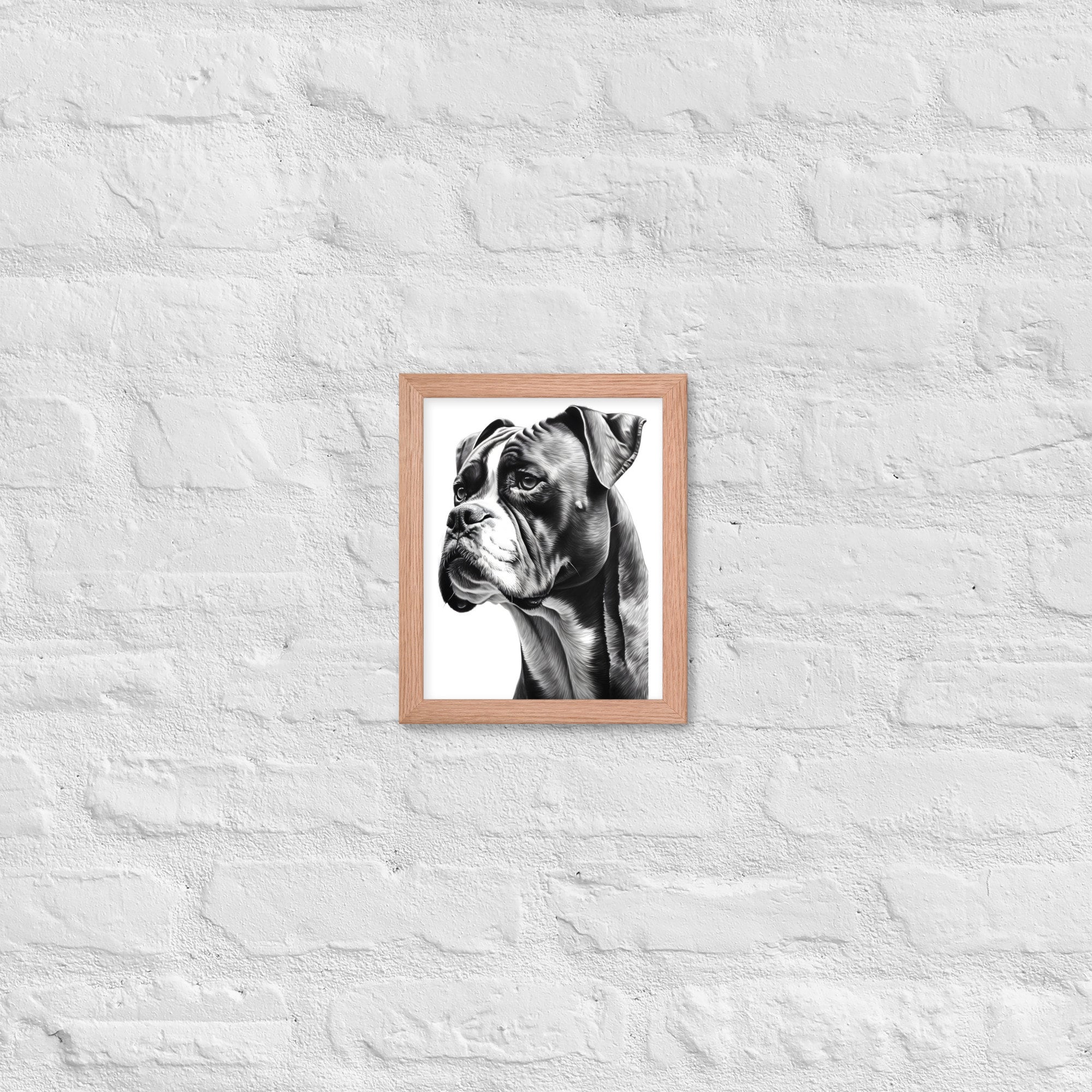 Realistic Pencil Drawing of a Boxer Dog - Etsy