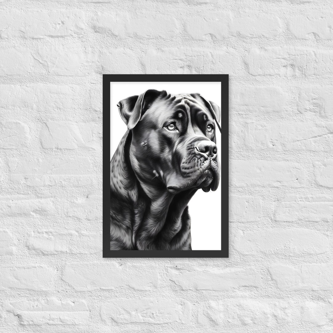 Dessin au crayon réaliste d'un chien Cane Corso - Etsy France
