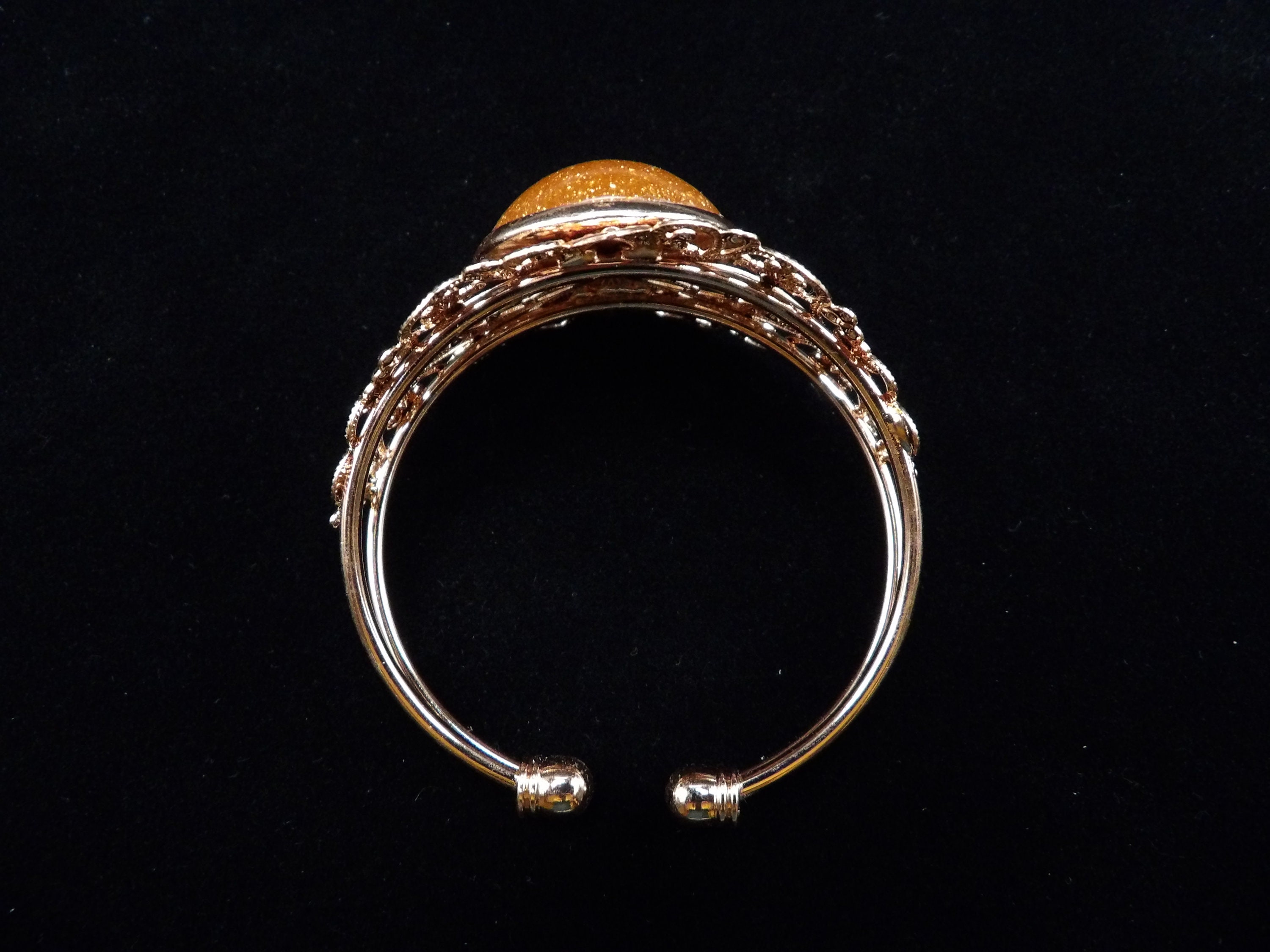 Copper Glitter in Resin on Copper Filigree Cuff Bracelet - Etsy