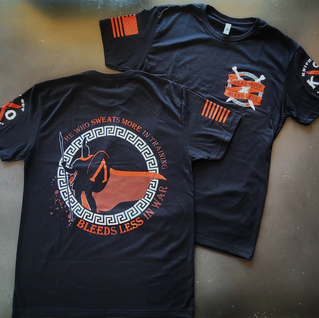 Spartan Ethos T-shirt | Knives Out | Sweat More | Bleed Less - Etsy