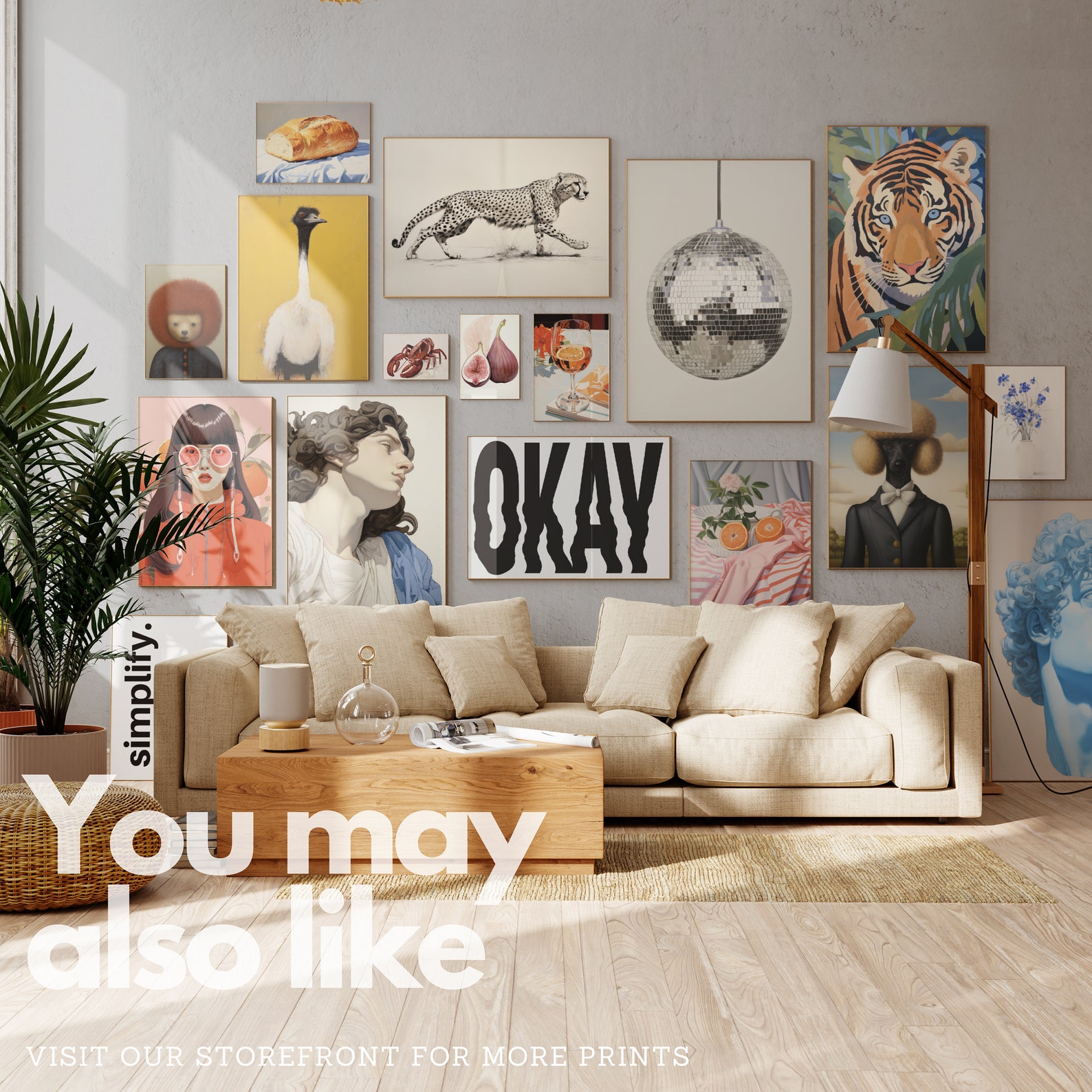 Cheetah Cats Sketch Aesthetic Statement Wall Art Minimalist - Etsy