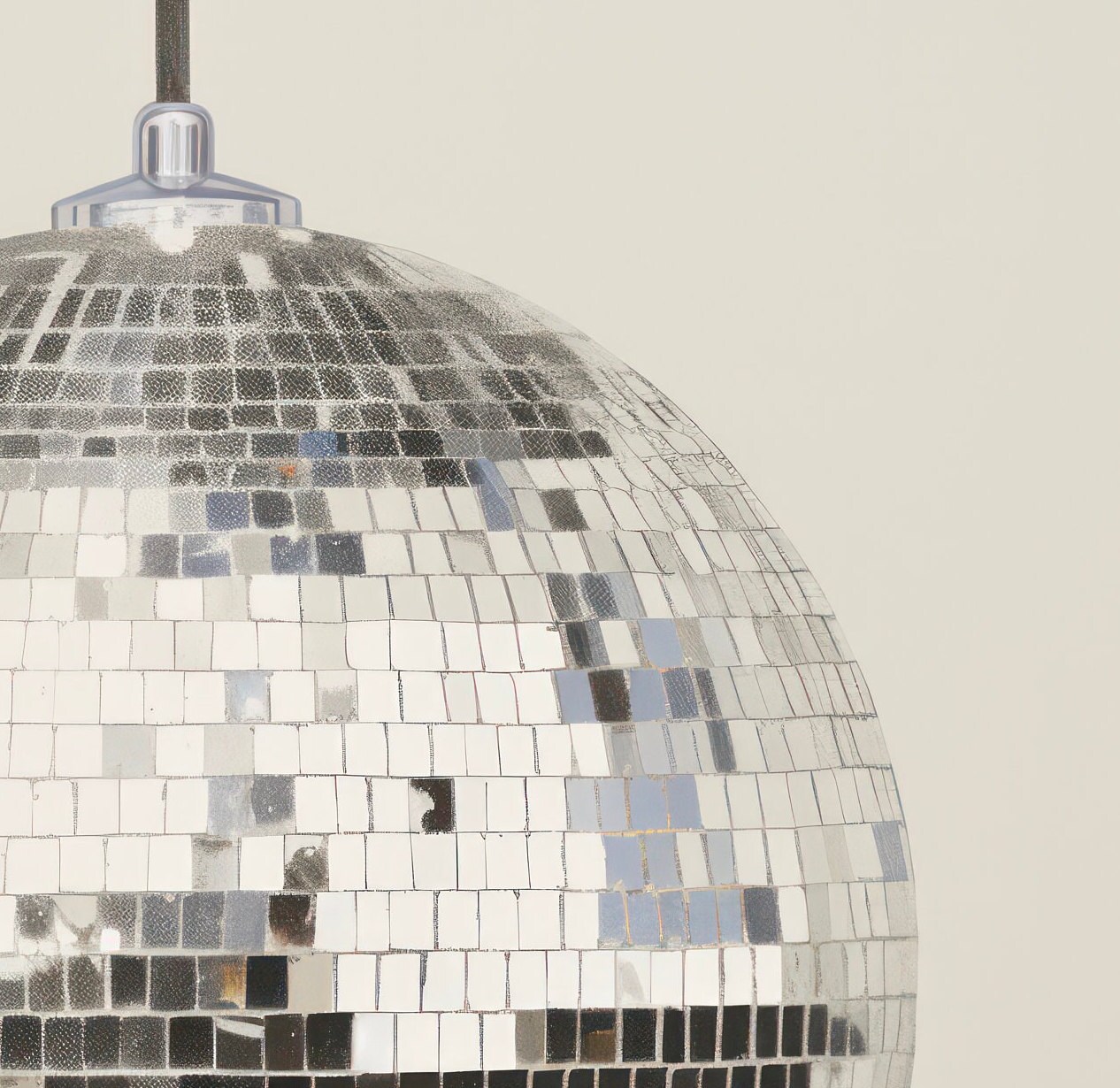 Disco Ball Statement Wall Art, Mirrorball Poster, Minimalist Luxury ...
