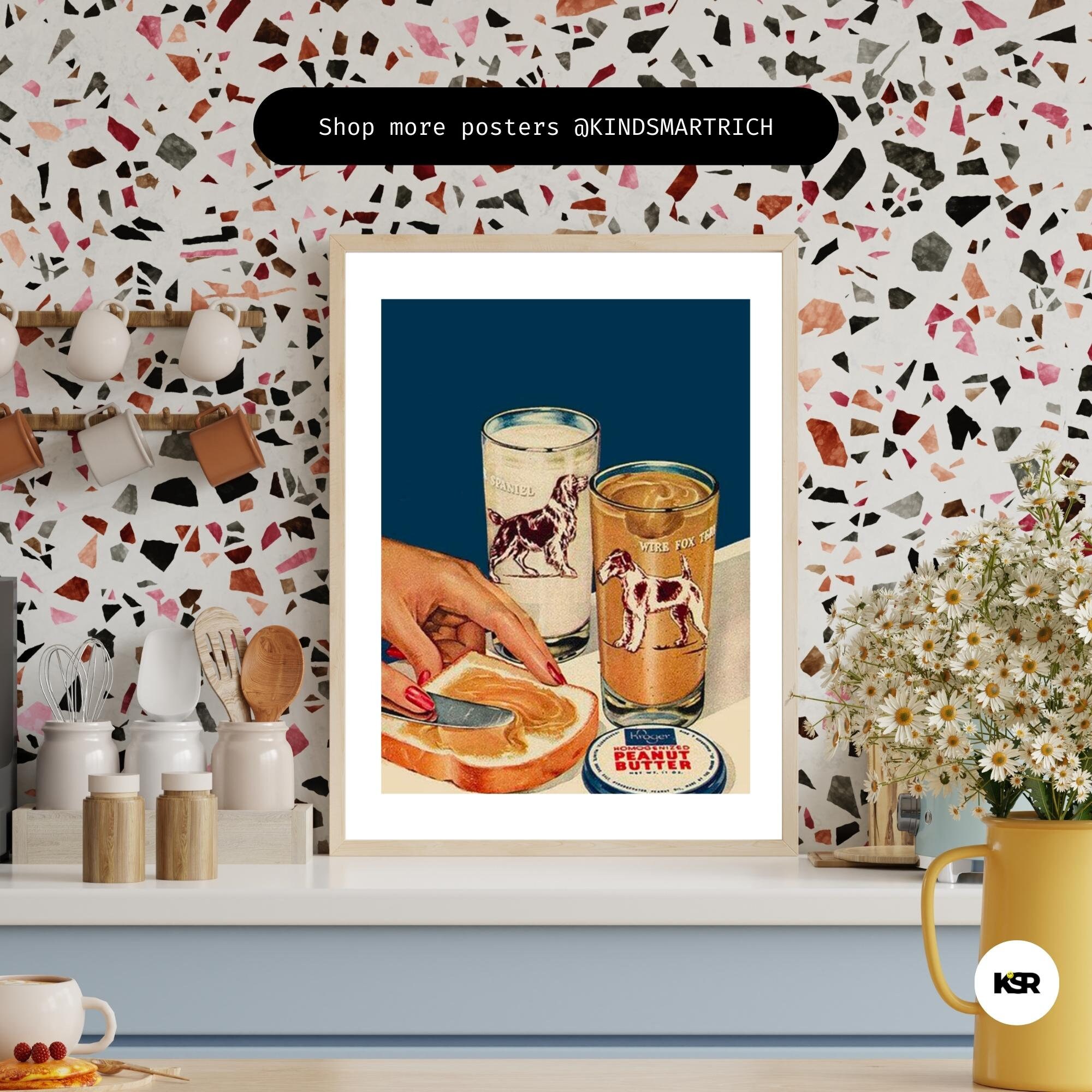 Vintage Breakfast Poster Trendy Retro Wall Art Food & Drink - Etsy