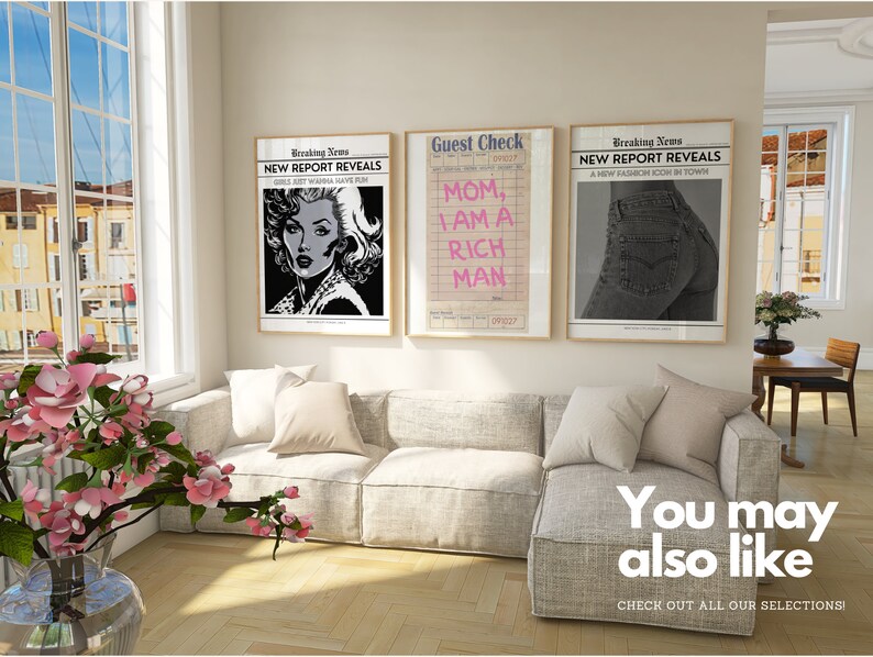 Wash Your Hands Retro Guest Check Poster Trendy Preppy Dorm - Etsy
