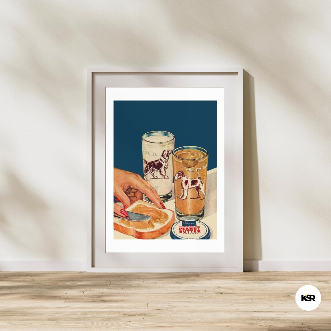 Vintage Breakfast Poster Trendy Retro Wall Art Food & Drink - Etsy