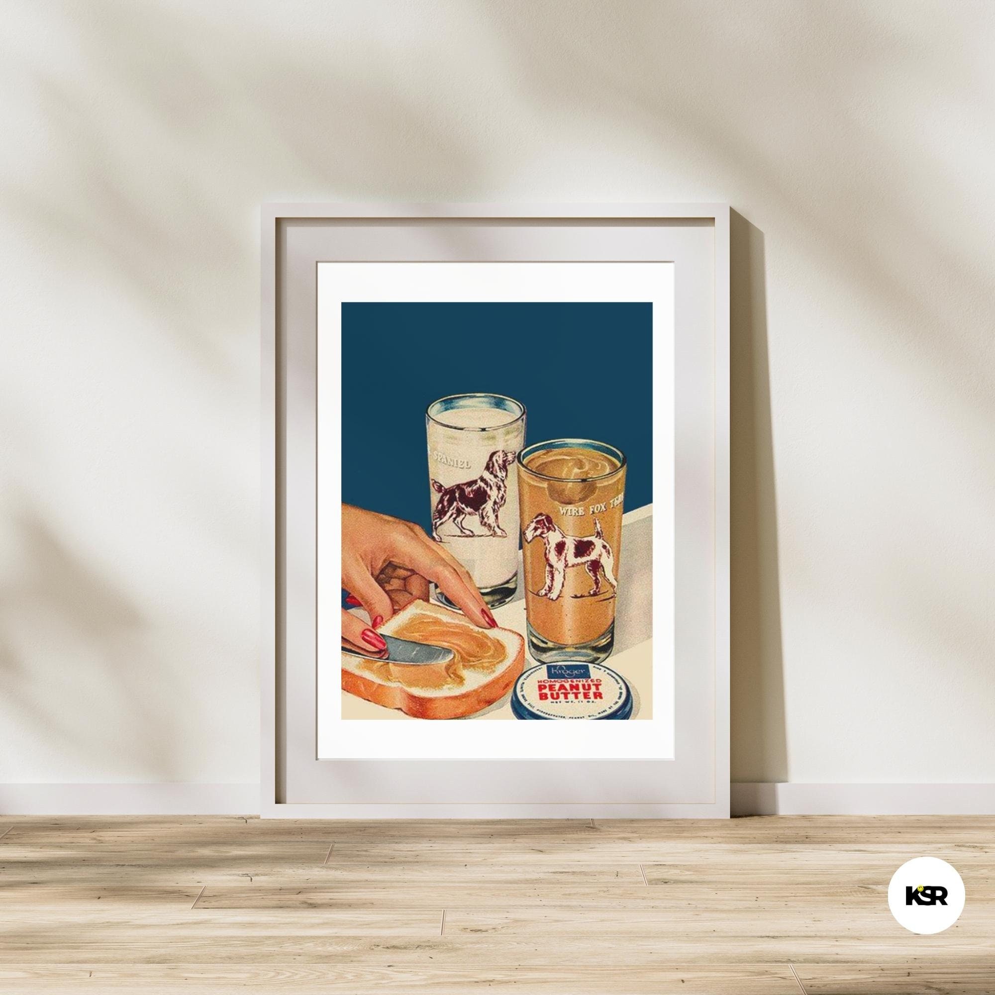 Vintage Breakfast Poster, Trendy Retro Wall Art, Food & Drink Poster ...
