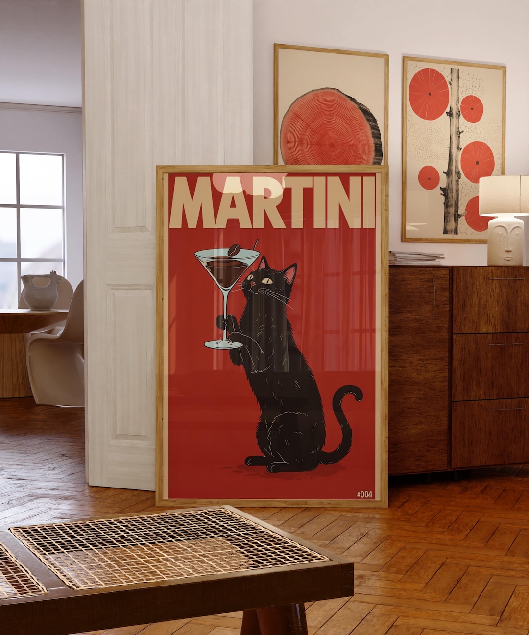 Black Cat Espresso Martini Wall Art | Funny Cocktail Cat Poster ...