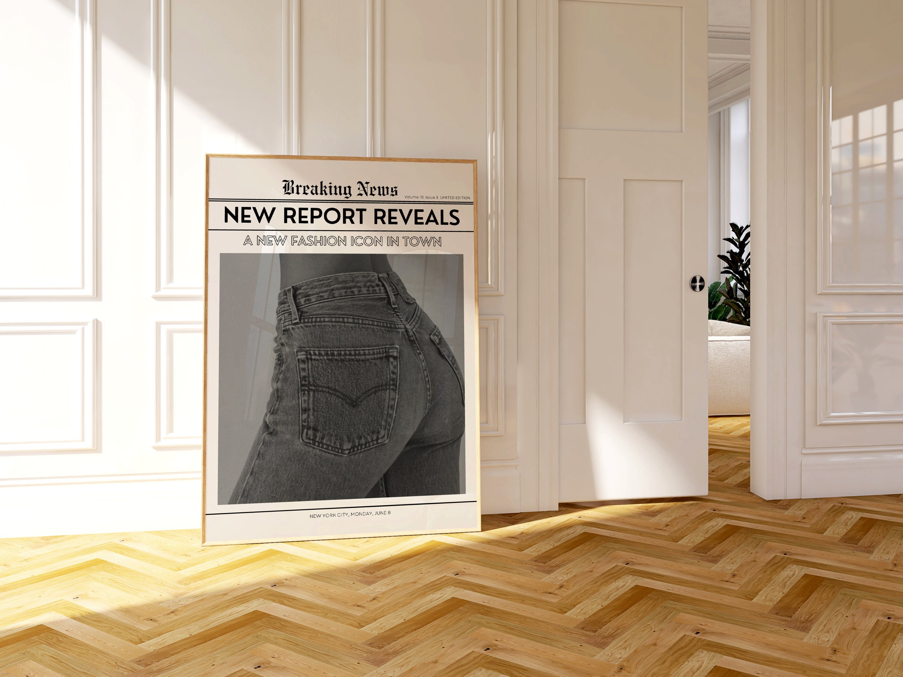 Fashion Icon Newspaper Print It Girl Wall Art Trendy Preppy - Etsy