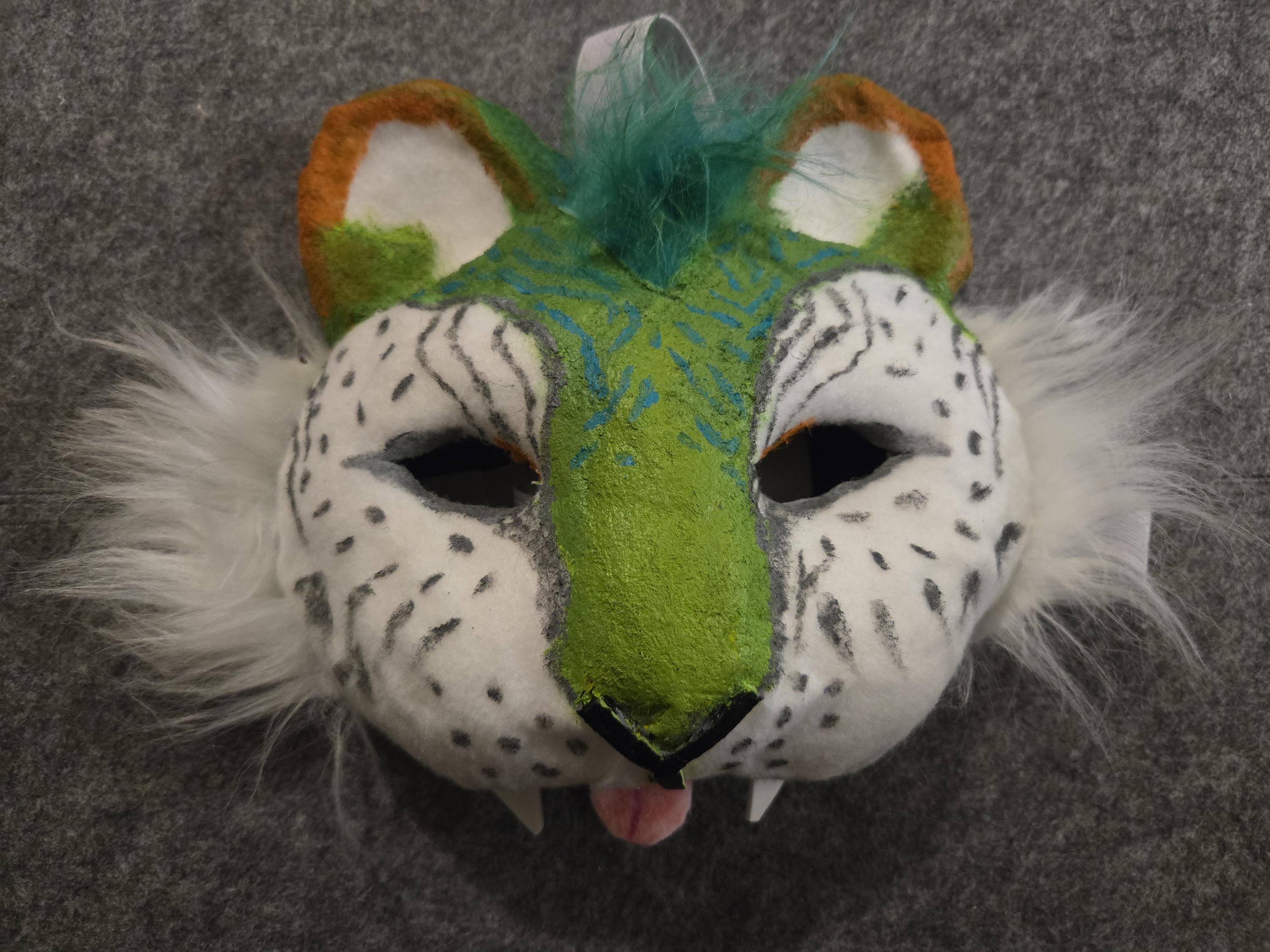 The Crood's Cat "chunky" Multicolored Handmade Mask - Etsy