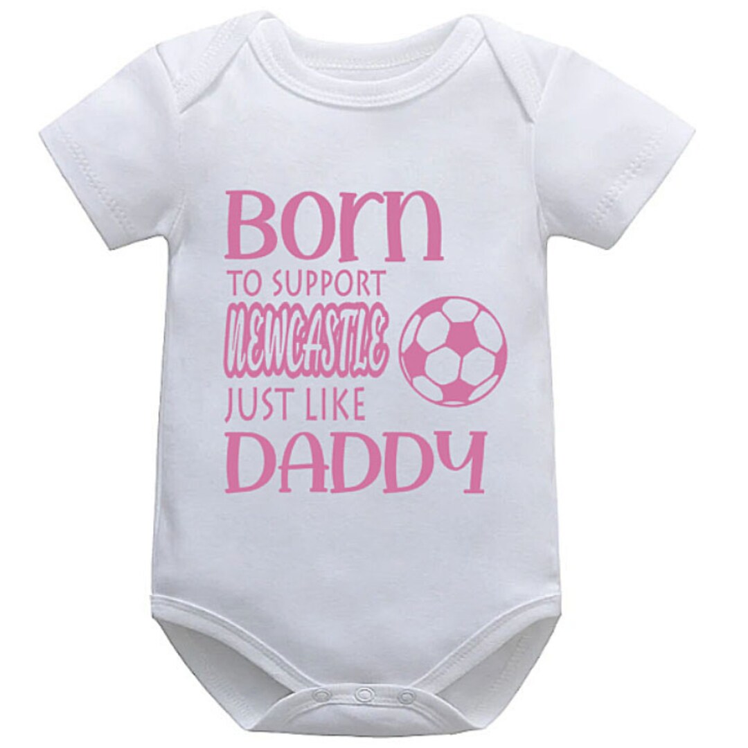 Newcastle Personalised Born to Support Just Like Daddy, Grandad, Mummy ...
