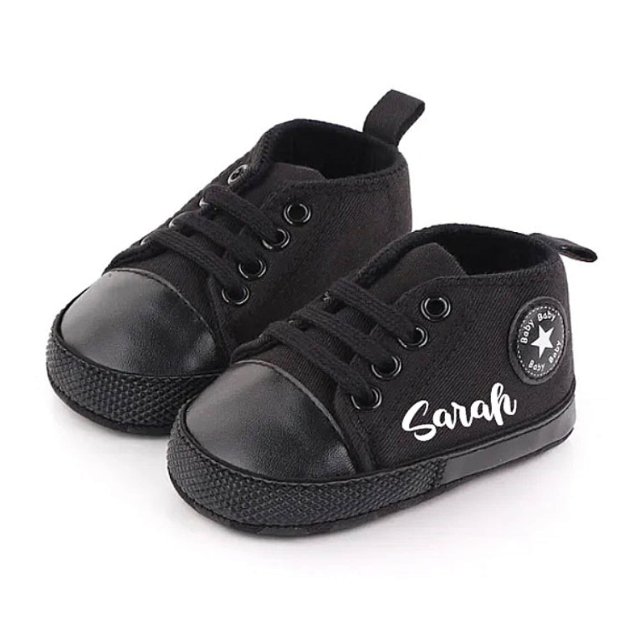 Personalised Baby Canvas Handmade Shoes, Newborn to 6 Months, Stylish ...