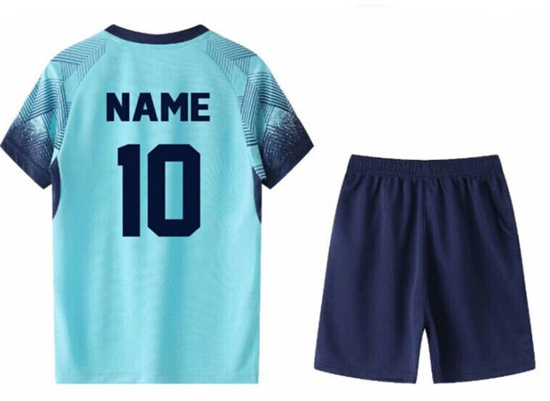 Personalised Kid Boy Adult Football Kit Soccer Jersey Shirt Shorts ...