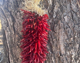 Dried Pepper Ristra Sun Catcher Faux Stained Glass Southwest Ristras ...