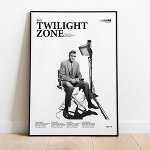 The Twilight Zone 1959 Inspired Poster, Rod Serling Tv Series Wall Art ...