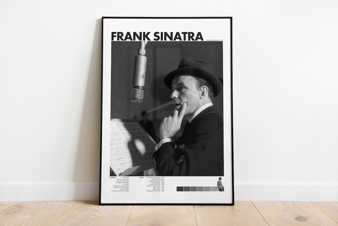 Frank Sinatra Tribute Poster Frameless Minimalist Mid Century Modern ...