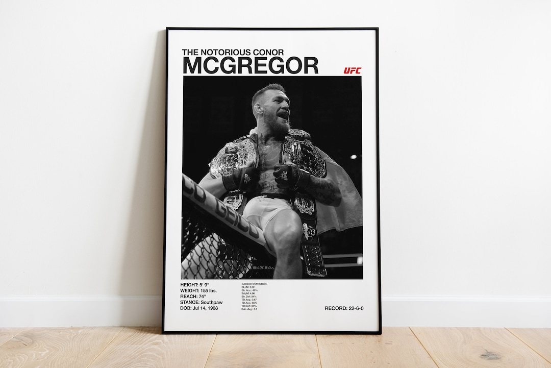 Conor Mcgregor Poster UFC Wall Art MMA Digital Print - Etsy