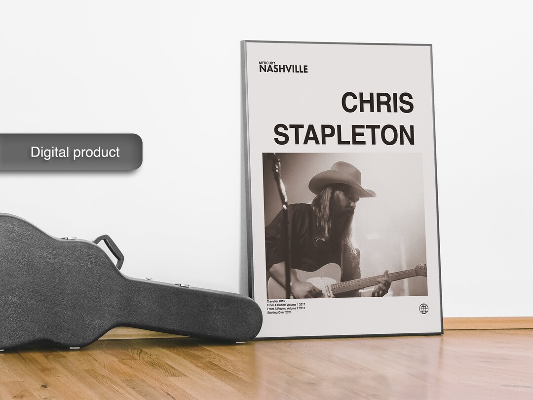 Chris Stapleton Poster Country Music Inspired Minimalist Modern Wall ...